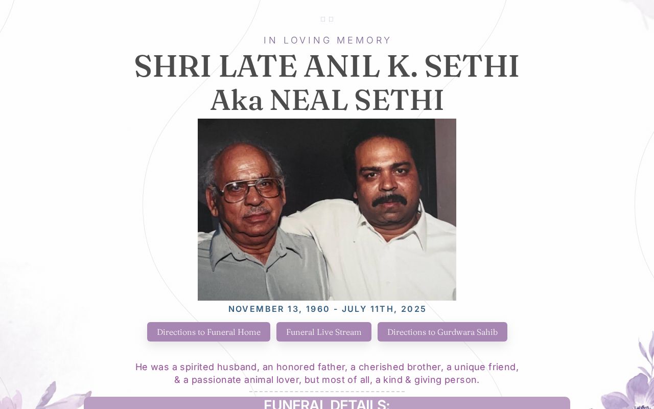 Anil K. Sethi aka Neal Sethi